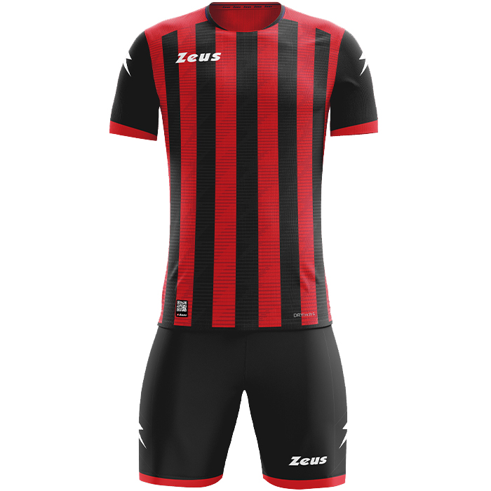 Zeus Icon Teamwear Set Jersey with Shorts black red | SportSpar.com