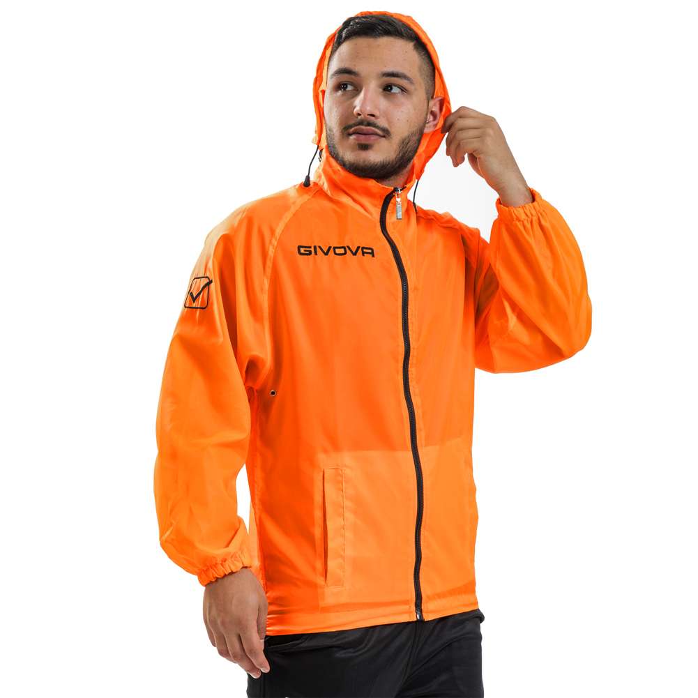 Givova Rain Jacket "Rain Basico" neon orange | SportSpar.com