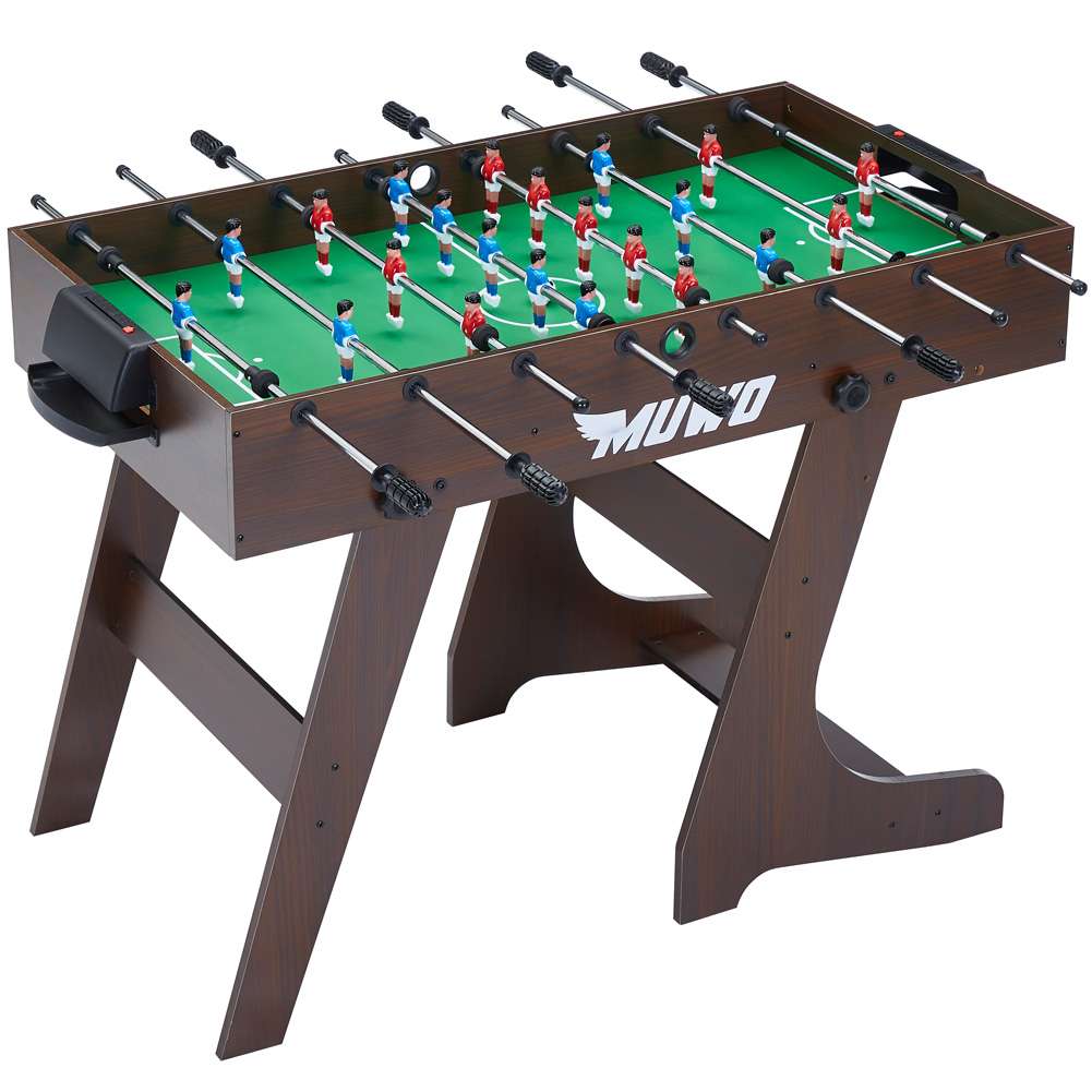MUWO "Mondial" Indoor faltbarer Tischkicker braun | SportSpar