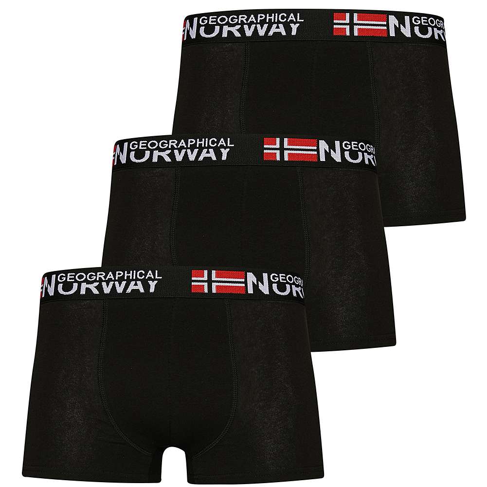 Geographical Norway Herren Boxershorts 3er-Pack schwarz Pack-3-Black ...