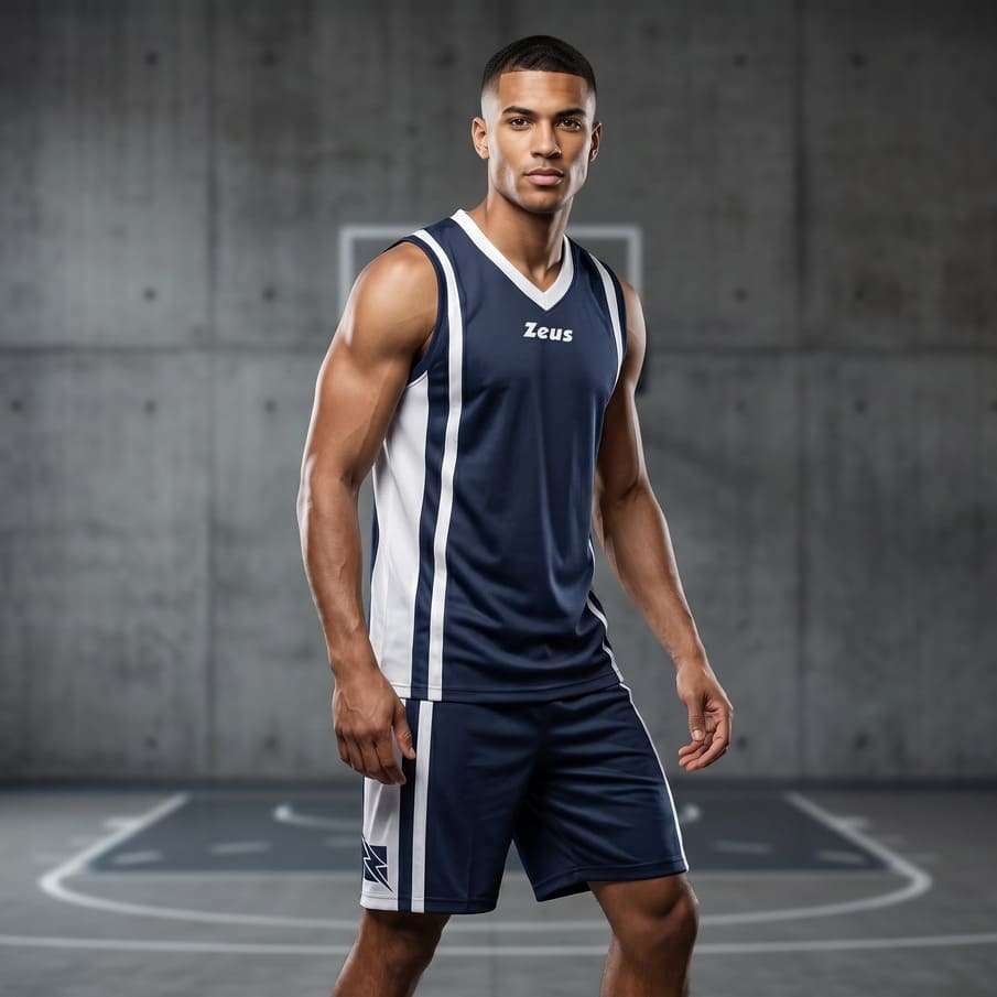 Zeus Kit Bozo Camiseta de baloncesto + Pantalones cortos 2 piezas. Azul ...