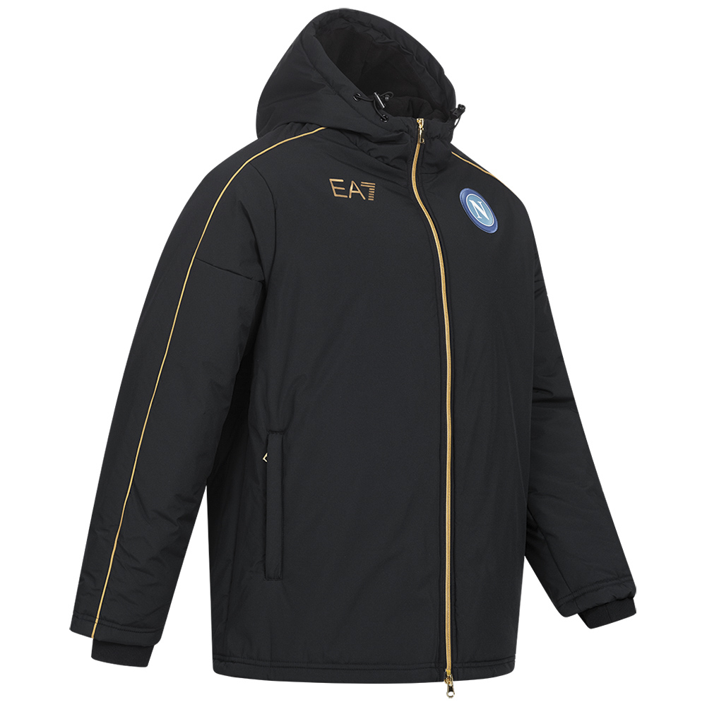 SSC Napoli EA7 Emporio Armani Men Winter Jacket with hood | SportSpar.com