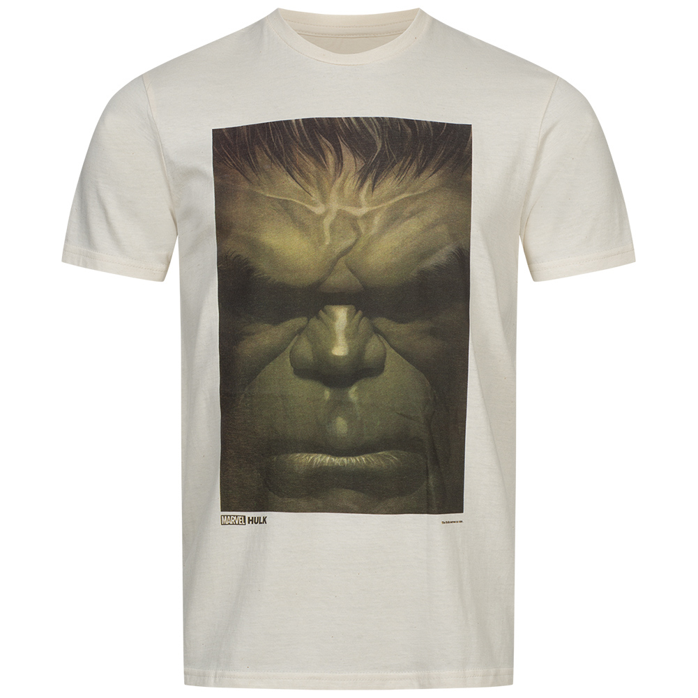 Visage de HULK Marvel Hommes T-shirt MAMTS038NAT | sport-outlet.fr
