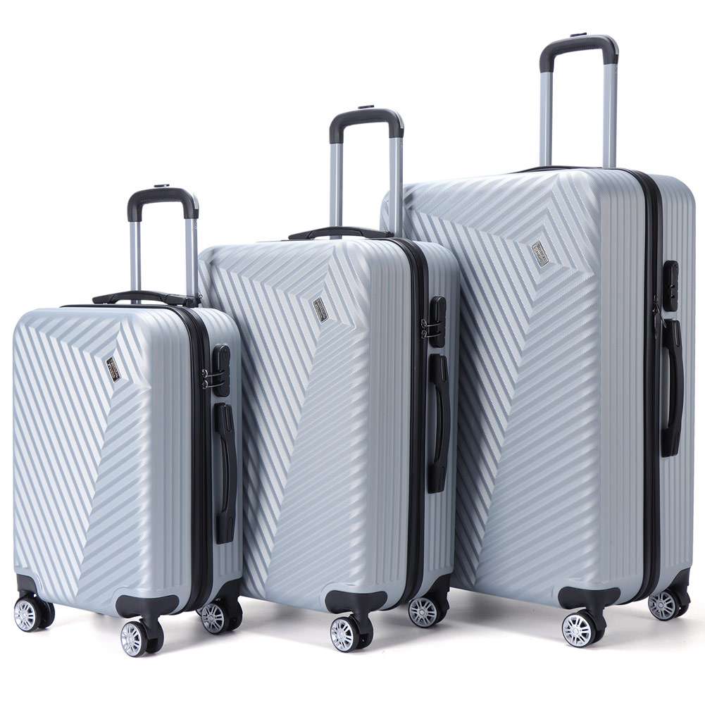 VERTICAL STUDIO "Oslo" 20" 24" 28" Suitcase Set of 3 silver | SportSpar.com