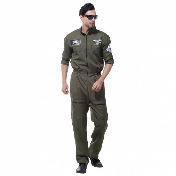 Pilot fighter jet costume "Air Force" MIESEPETER® green | SportSpar.com