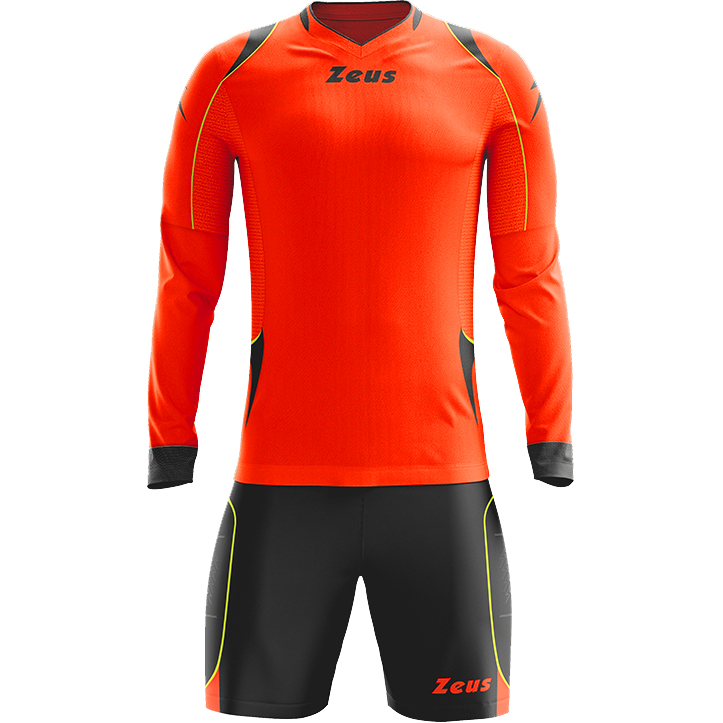 Zeus Paros Goalkeeper Kit Long-sleeved jersey with shorts Neon Orange ...